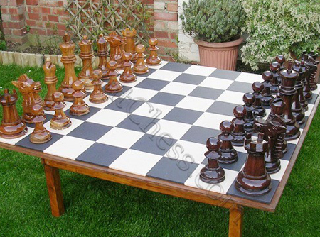 Outdoor Chess Set for Gardens or Furniture Decorations - from 8 inchi ...