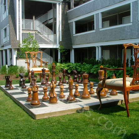 Outdoor Chess Set for Gardens or Furniture Decorations - from 8 inchi ...